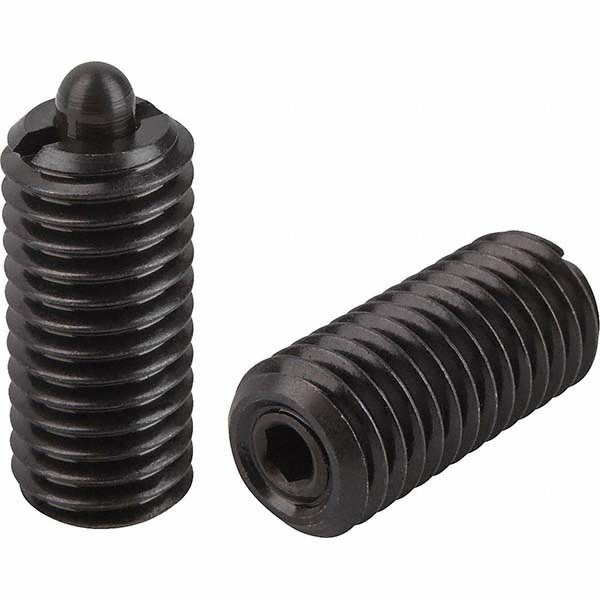 KIPP - Threaded Spring Plunger: 1/4-28, 0.7874" Thread Length, 0.1063 ...