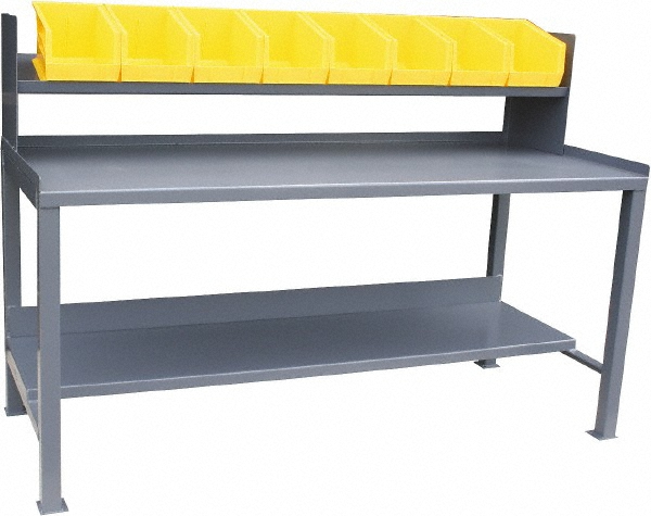 Jamco - Heavy-Duty Work Bench with Riser: 60" Wide, 30" Deep, 48" High ...