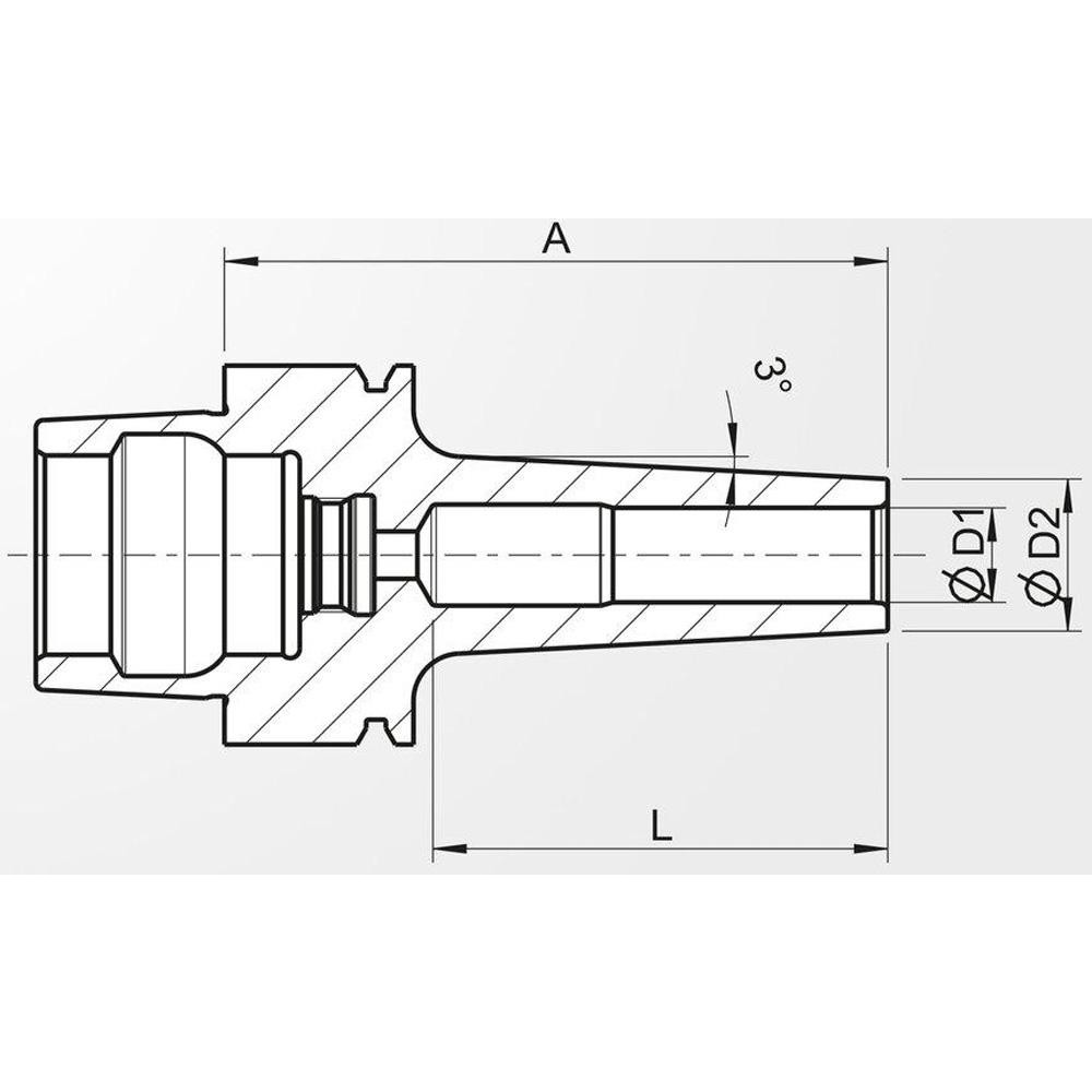 HAIMER - Shrink-Fit Tool Holder & Adapter: HSK50E Taper Shank, 0.1875 ...