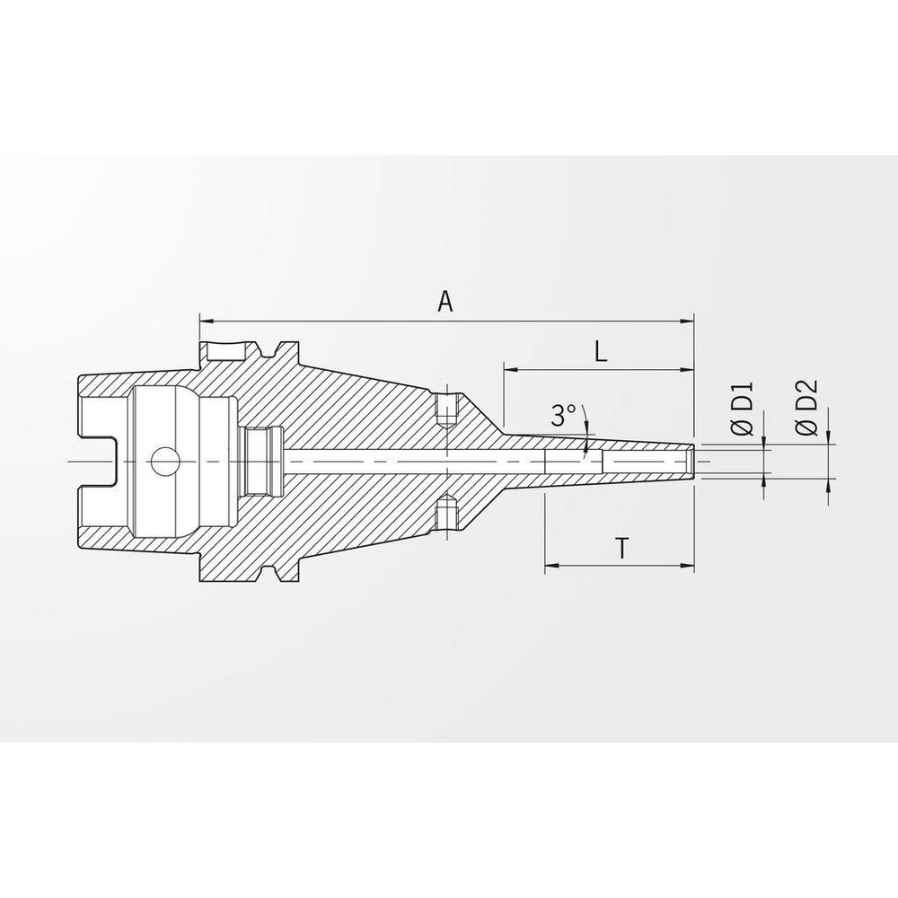 HAIMER - Shrink-Fit Tool Holder & Adapter: HSK63A Taper Shank, 0.2362 ...