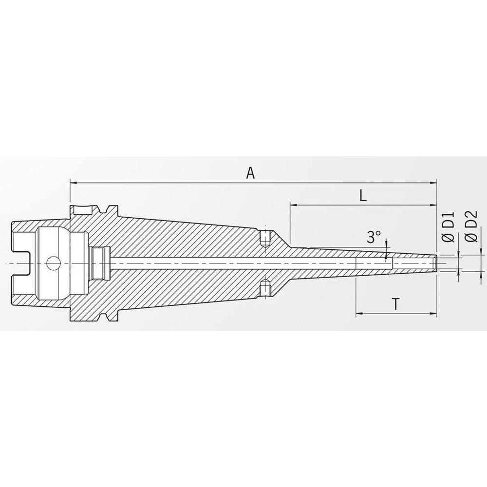HAIMER - Shrink-Fit Tool Holder & Adapter: HSK63A Taper Shank, 0.2362 ...