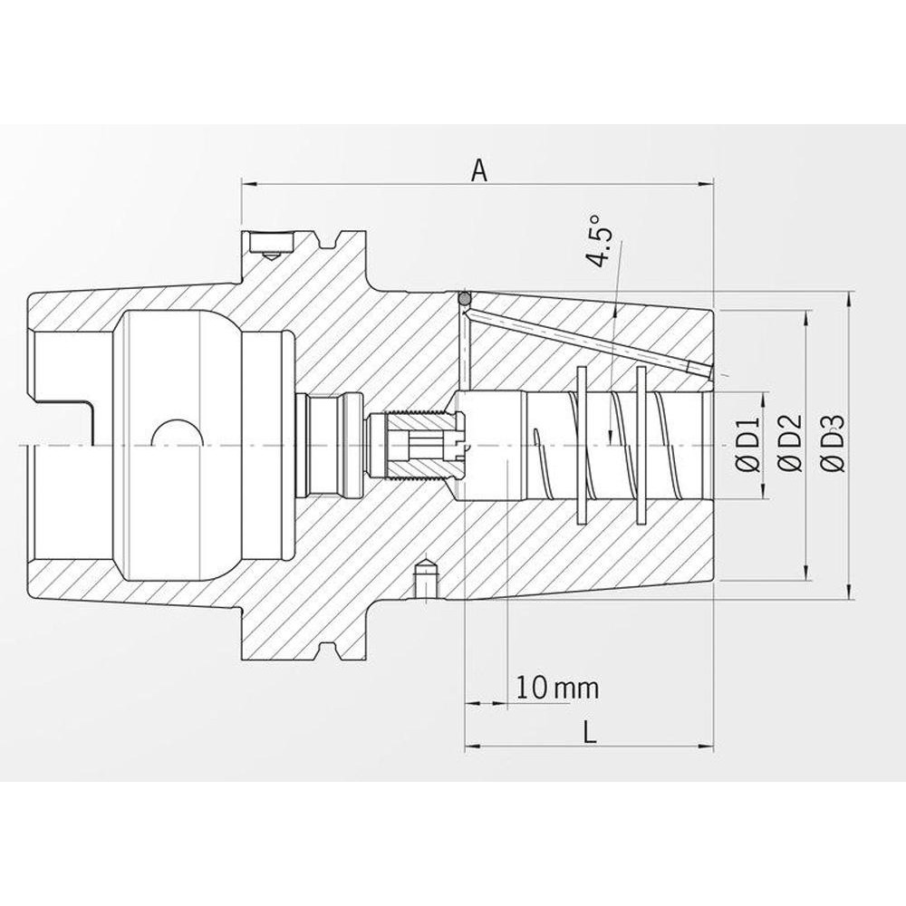 HAIMER - Shrink-Fit Tool Holder & Adapter: HSK100A Taper Shank, 0.6299 ...