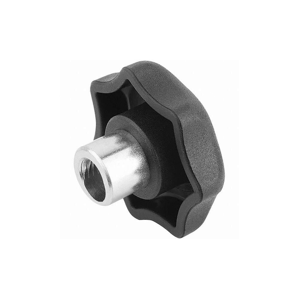 KIPP - Star Knob: 40.00 mm Head Dia, 7-Point, Thermoplastic Elastomer, Black | MSC Direct