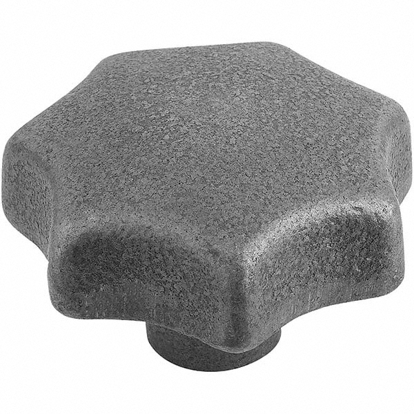 KIPP - Star Knob: 63.00 mm Head Dia, 7-Point, Cast Iron, Gray | MSC Direct