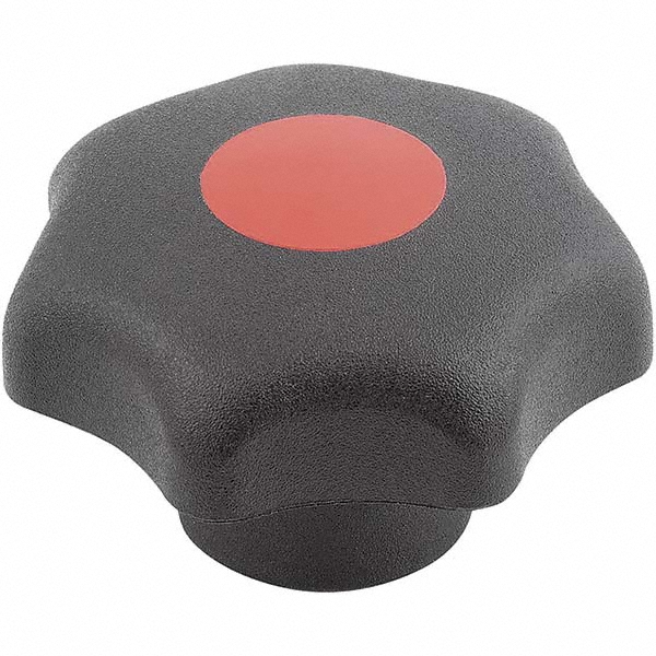 KIPP - Star Knob: 40.00 mm Head Dia, 7-Point, Thermoplastic Elastomer ...