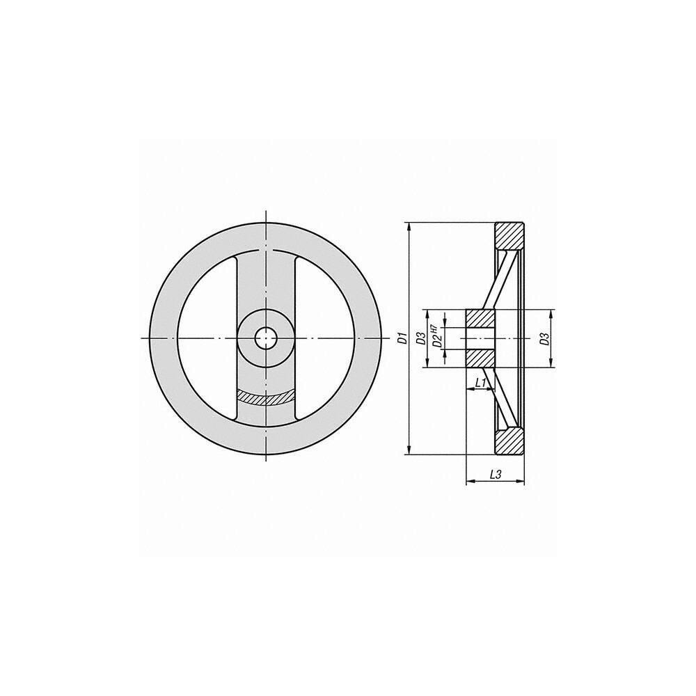KIPP - Spoked Handwheel: Black Oxide & Polished Finish | MSC Direct