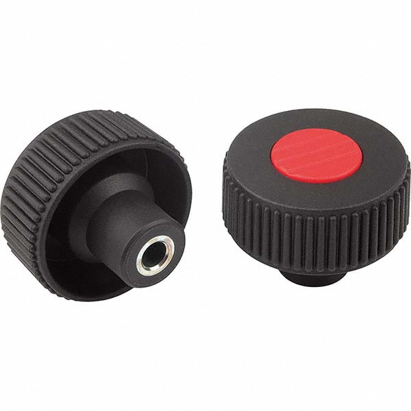 10mm Hole, 40mm Diam Knurled Knob - 16.5mm Hub Diam, 13mm Hub Height ...
