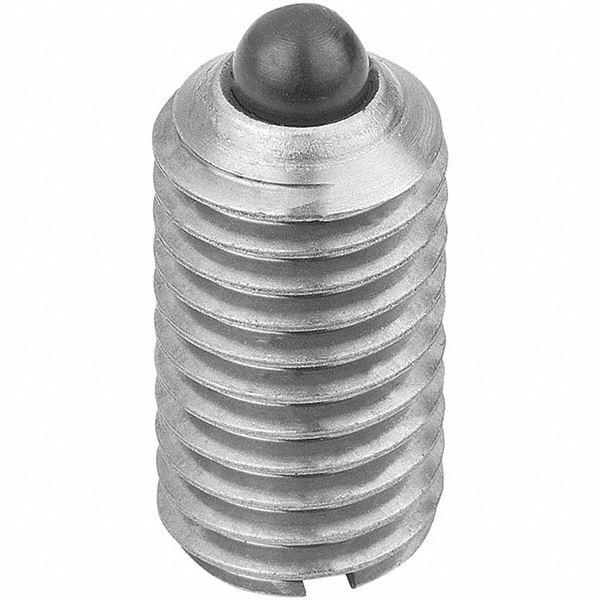 KIPP - Threaded Spring Plunger: M5, 0.4724" Thread Length, 0.0945" Dia ...