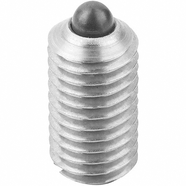 KIPP - Threaded Spring Plunger: M5, 0.4724" Thread Length, 0.0945" Dia ...