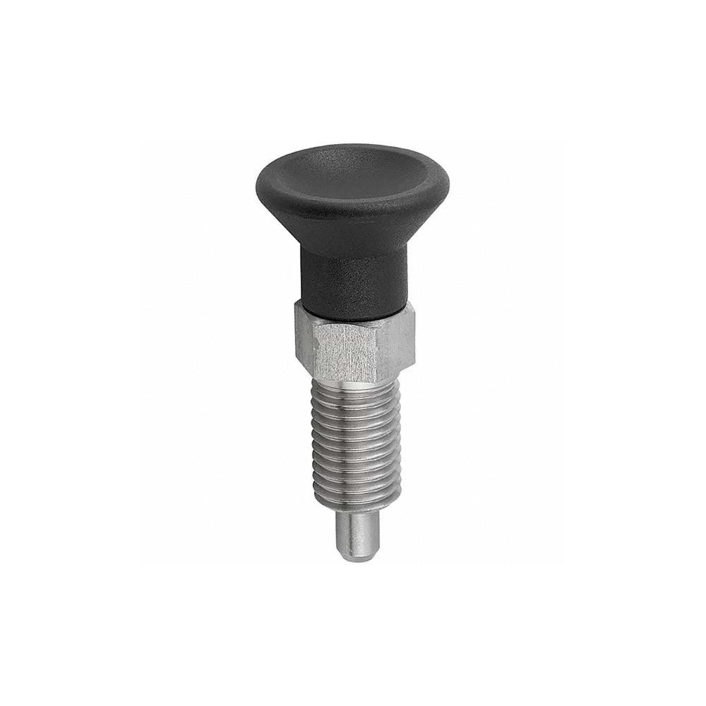 KIPP - M24x2, 28mm Thread Length, 16mm Plunger Diam, Locking Pin Knob ...