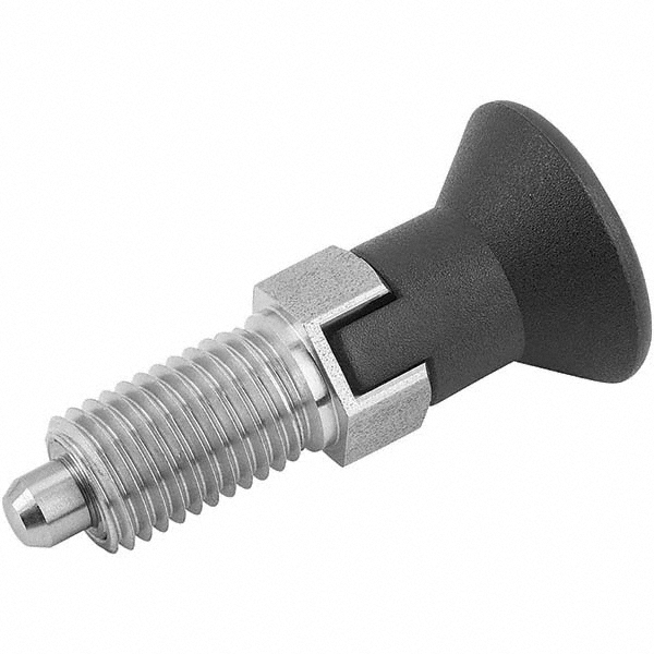 KIPP - M8x1, 13mm Thread Length, 4mm Plunger Dia, Locking Pin Knob ...