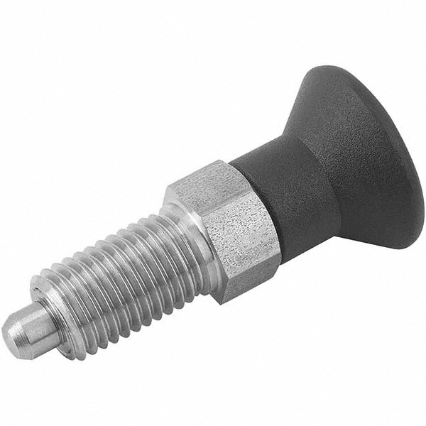 KIPP - M8x1, 13mm Thread Length, 4mm Plunger Dia, Locking Pin Knob ...
