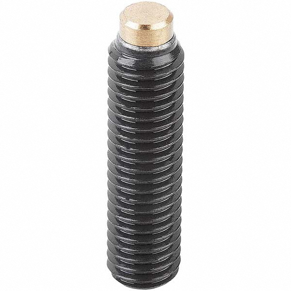 KIPP - 82mm OAL, M10 Thread, Steel, Headless Ball End Clamping Screw ...