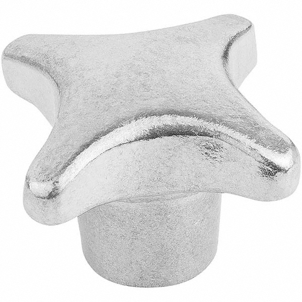 KIPP - Lobed (Palm-Grip) Knob: 40.00 mm Head Dia, 4-Point, Aluminum ...