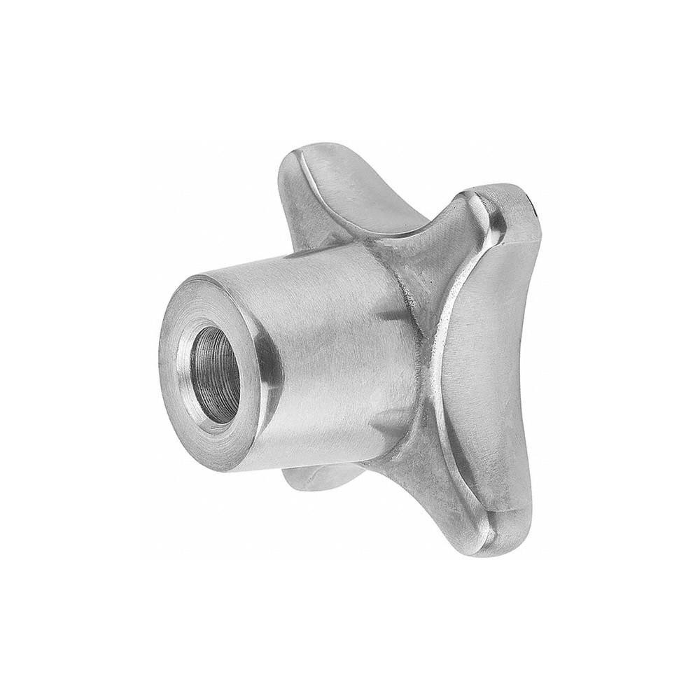 KIPP - Lobed (Palm-Grip) Knob: 80.00 mm Head Dia, 4-Point, Aluminum ...