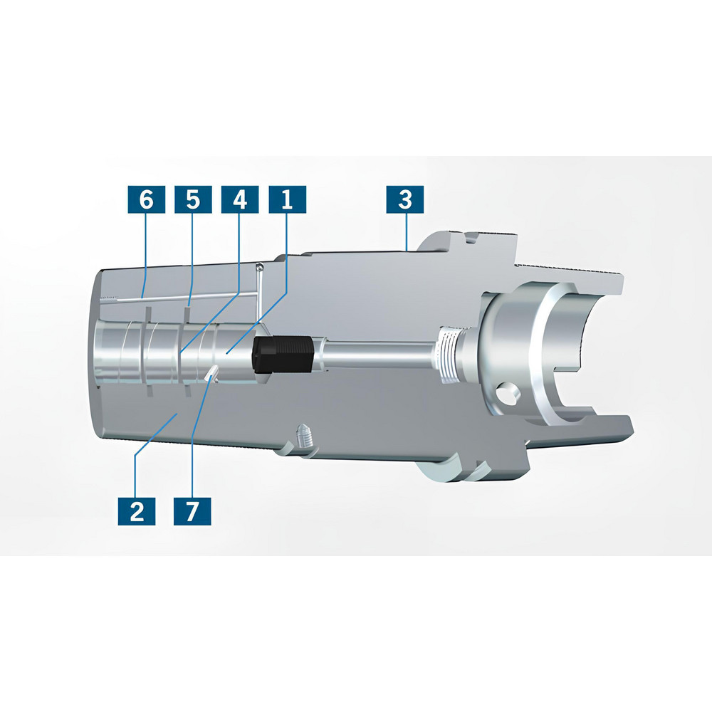 HAIMER - Shrink-Fit Tool Holder & Adapter: HSK125A Taper Shank, 1.2598 ...