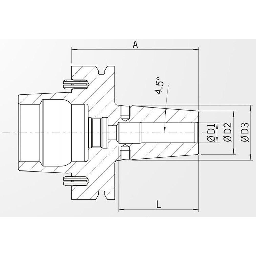 HAIMER - Shrink-Fit Tool Holder & Adapter: HSK80F Taper Shank, 1.25 ...