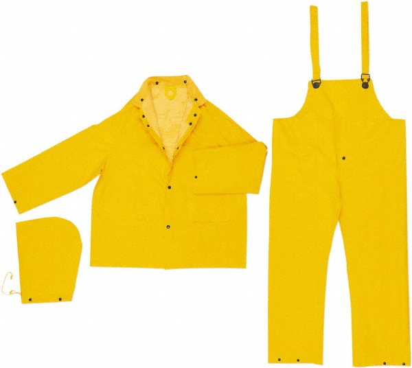 MCR Safety - Rain Suit with Bib Overalls: Size Small, Non-Hazardous ...