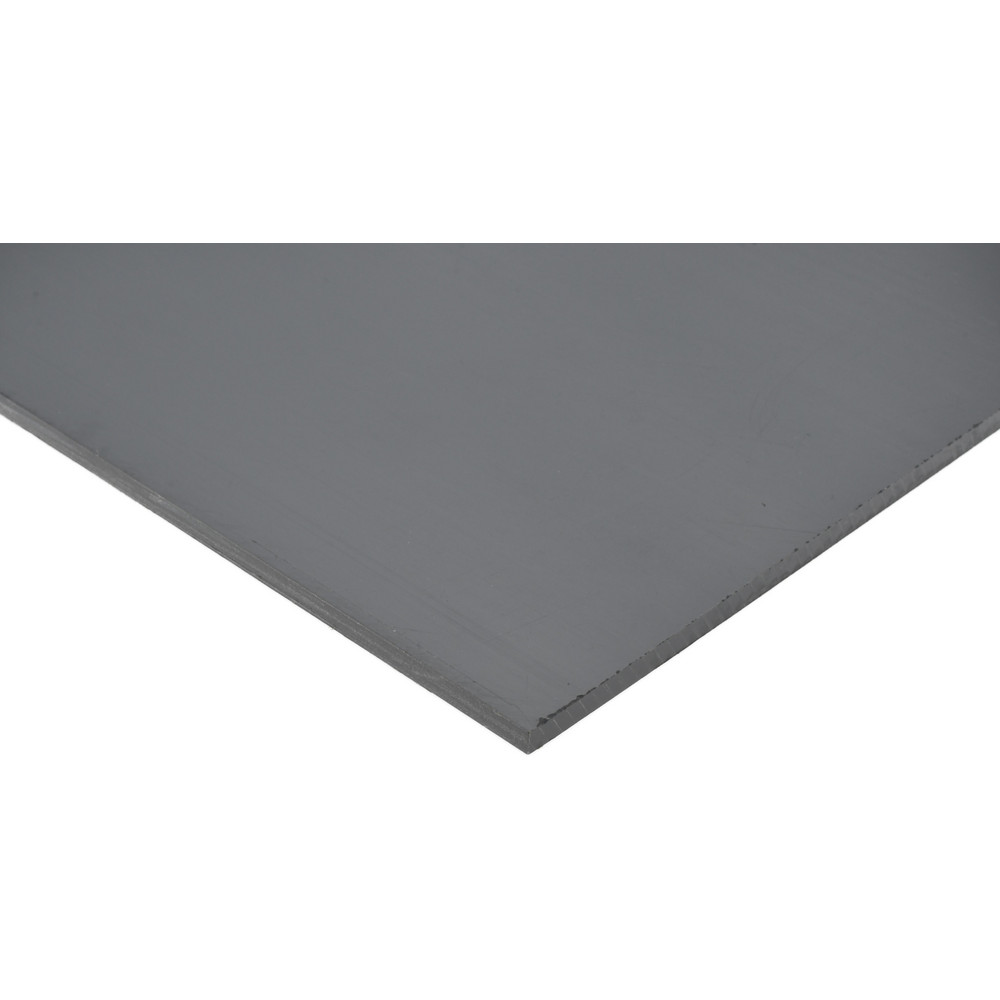 Made in USA - Plastic Sheet: PVC, 1/8" Thick, 12" Wide, 1' Long, Gray ...