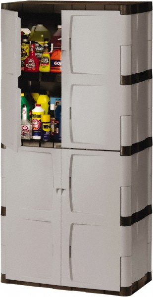 Rubbermaid - Plastic Locking & Storage Cabinet: 36" Wide, 18" Deep, 72 ...