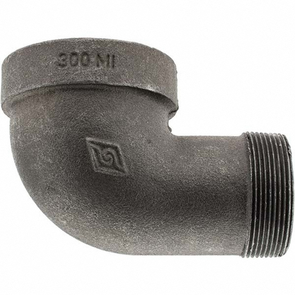 Value Collection - Black 90 deg Street Elbow: 2", Threaded | MSC Direct