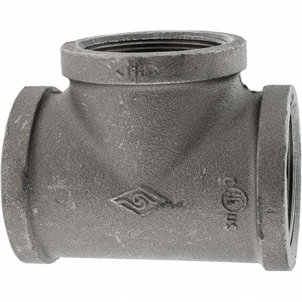 Value Collection - Size 2", Class 150, Malleable Iron Black Pipe Tee ...