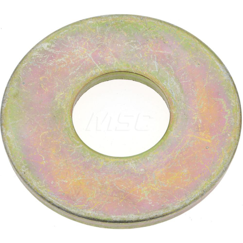 7/16" Screw USS Flat Washer: Steel, Zinc Yellow Dichromate Finish - 1/2 ...