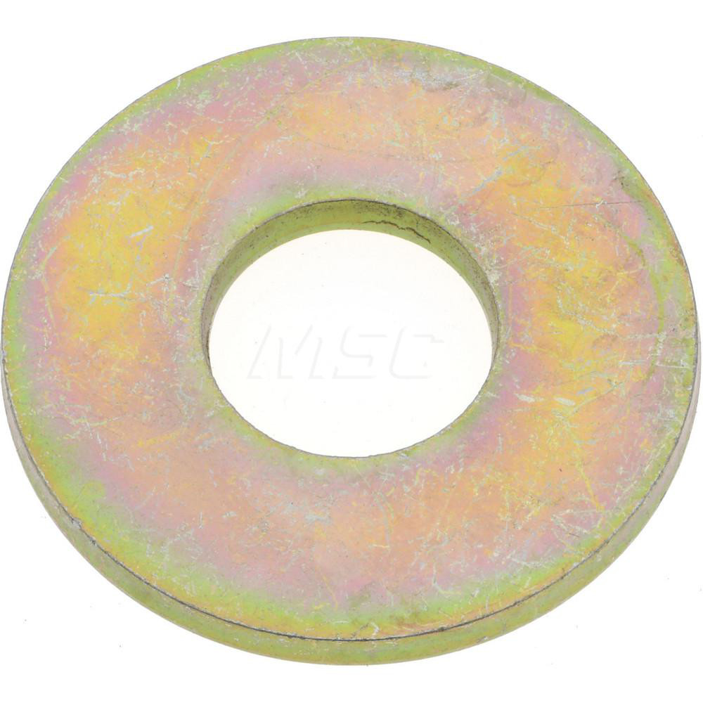 Value Collection - 7/16" Screw, USS Flat Washer: Grade 8 Steel, Yellow ...
