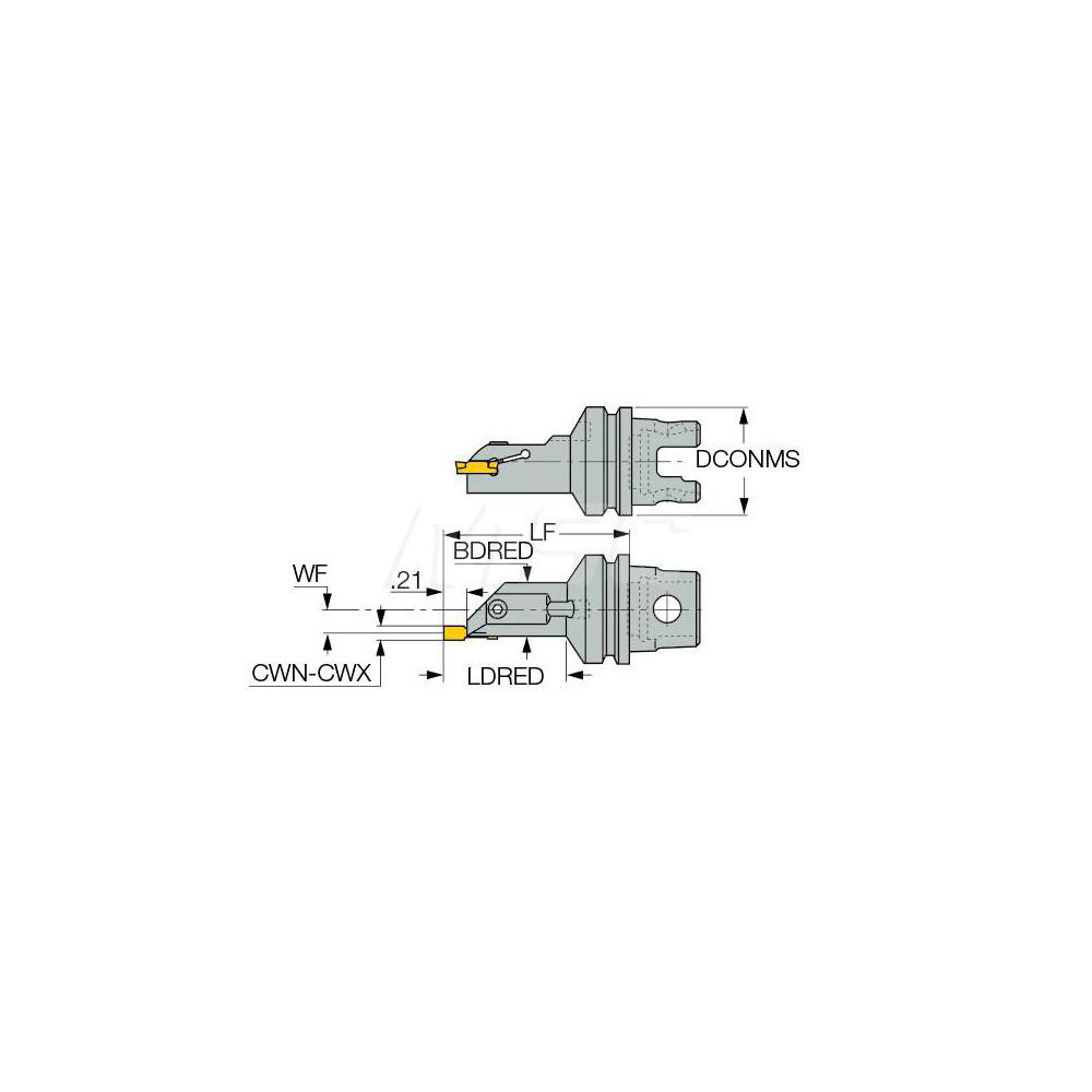 Iscar - Indexable Grooving Toolholder: C5 HFIR-MC, Internal, Right Hand ...