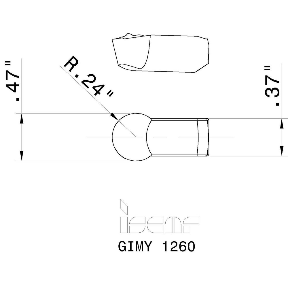 Iscar - Grooving Insert: GIMY 1260 IC-2, Carbide | MSC Direct
