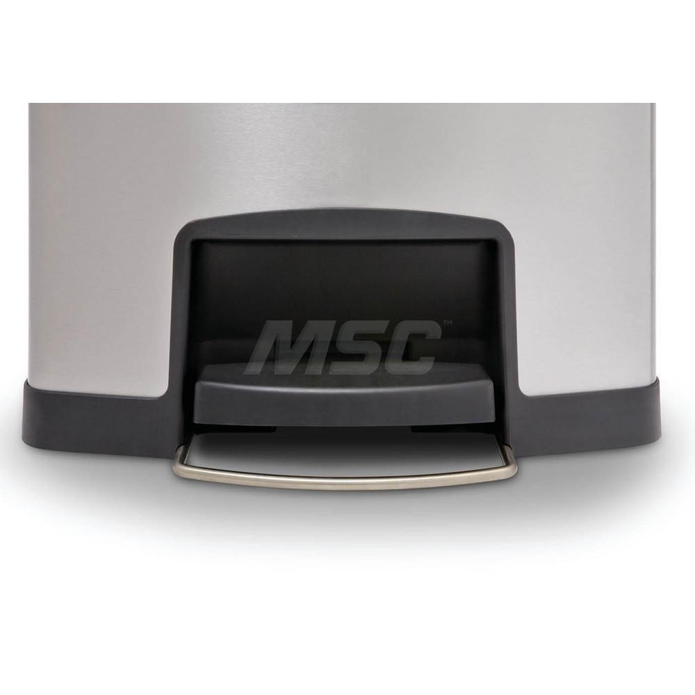 Rubbermaid - Impressions Metal Step On Trash Can, Front Step, 13 Gal ...
