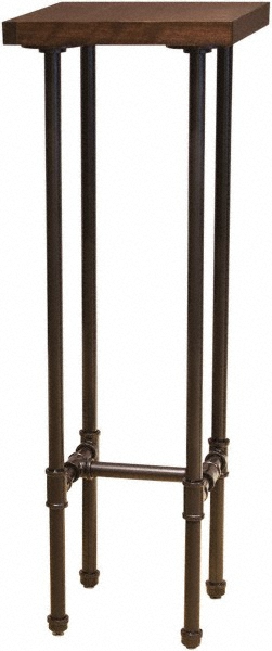 ECONOCO - Tower Table: Dark Brown Table Top, 14" OAL, 14" OAW, 40" OAH ...