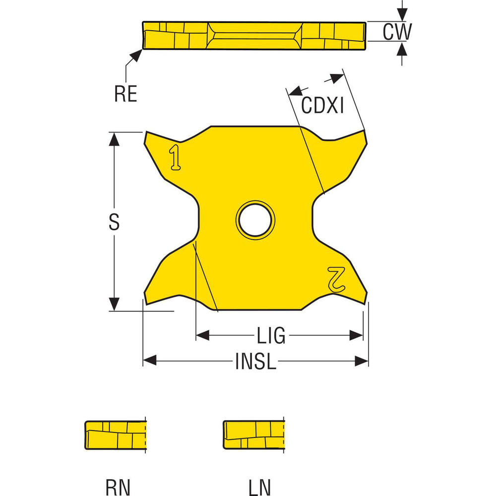 Seco - Grooving Inserts: Insert Style: X4GKL; Cutting Width (Decimal ...