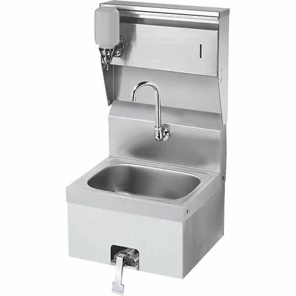 Krowne - Hand Sink: Knee Valve Faucet, 304 Stainless Steel | MSC Direct