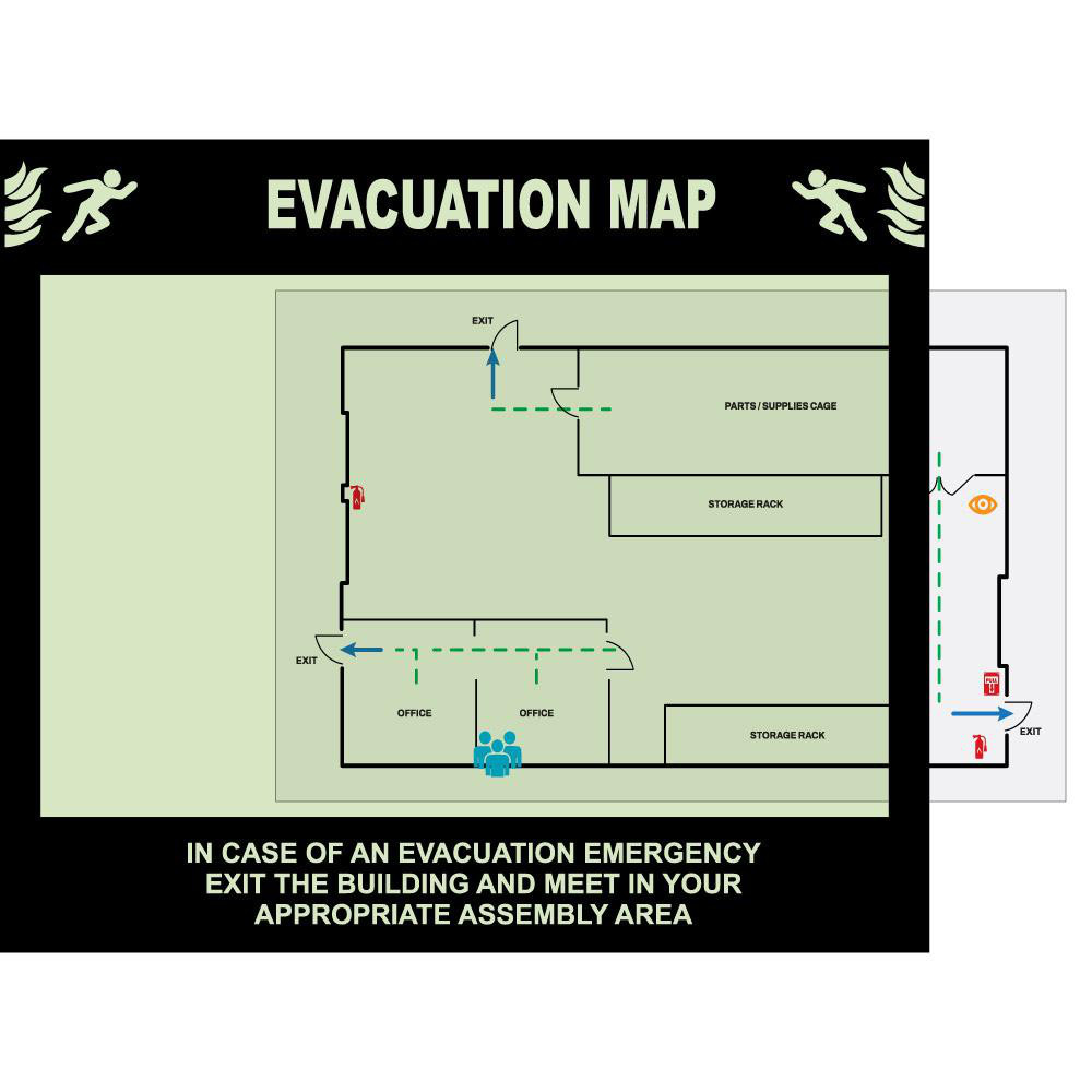 Visual Workplace - Sign Holders & Frames: Product Type: Evacuation Map ...