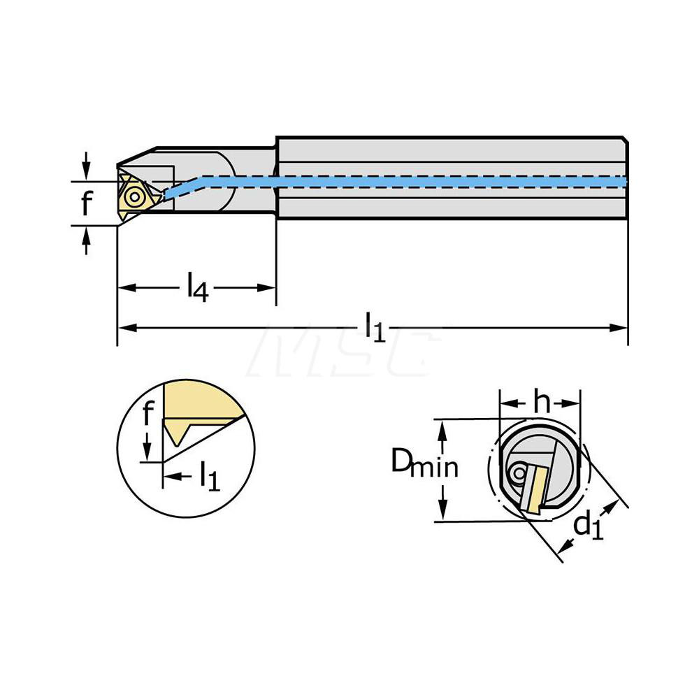 Walter - Indexable Threading Toolholder: Internal, Right Hand, Uses 16 ...