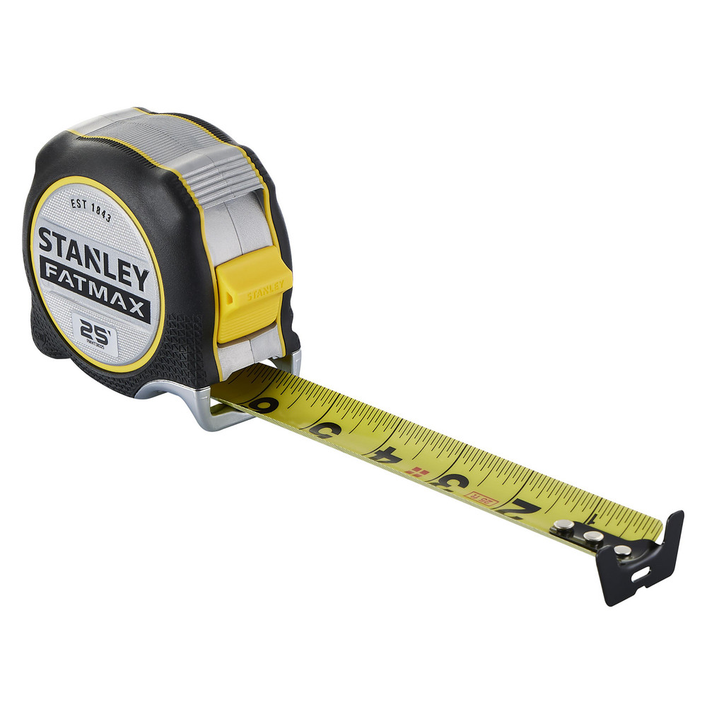 Stanley - Tape Measures: Length Ft.: 25.000; Graduation (Inch): 1/16 ...