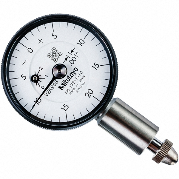 Mitutoyo - Dial Drop Indicator: 0.0100" Max Measurement, 0-20-0 Dial Reading, 0.001000" Accuracy ...