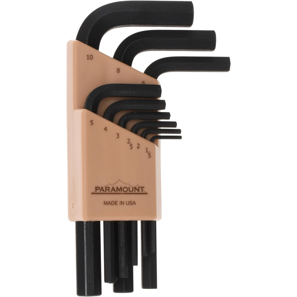 Paramount - 9 Piece L-Key Short Arm Hex Key Set | MSC Direct