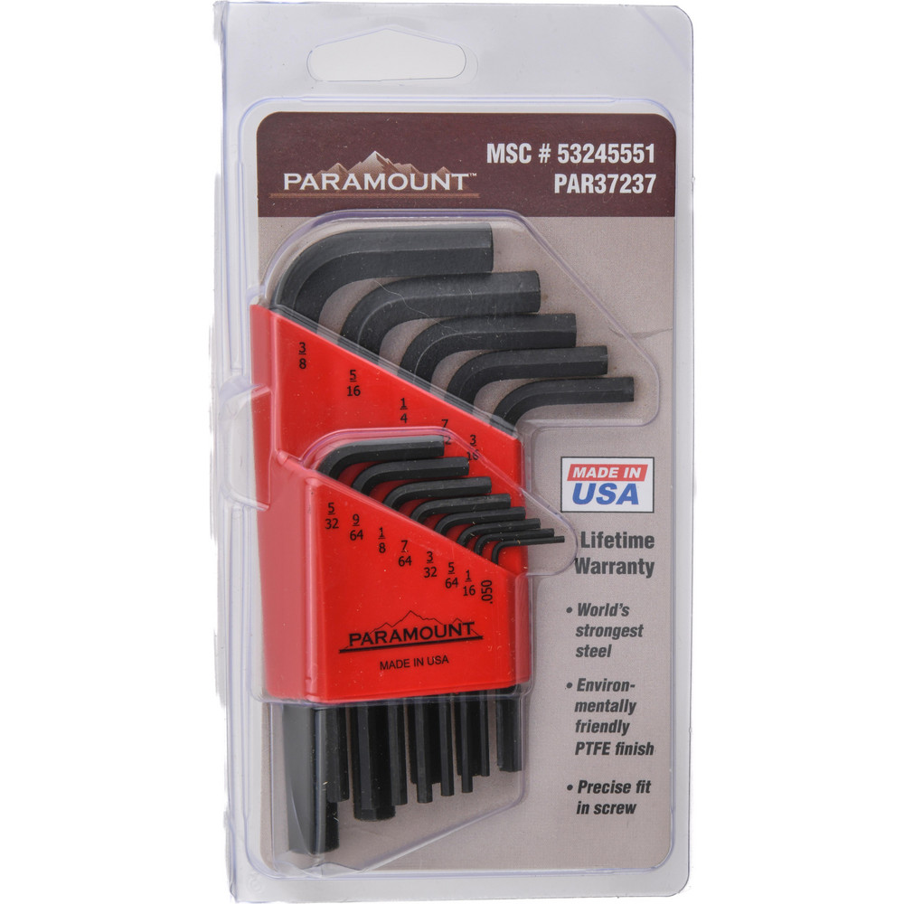 Paramount - 13 Piece L-Key Short Arm Hex Key Set | MSC Direct