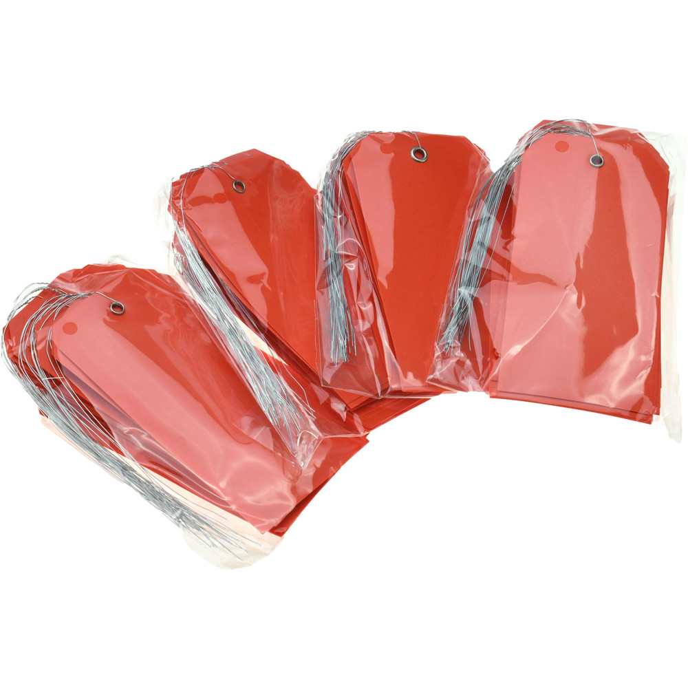 Value Collection - 4-3/4X2-3/8 RED 100/PK PRE-WIRED PLASTIC TAG | MSC ...