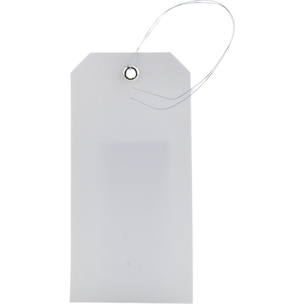 Value Collection - 4-3/4X2-3/8 WHT 100/PK PRE-WIRED PLASTIC TAG | MSC ...