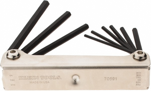 Klein Tools - 9 Piece Fold-Up Hex Key Set - 53418554 - MSC Industrial ...