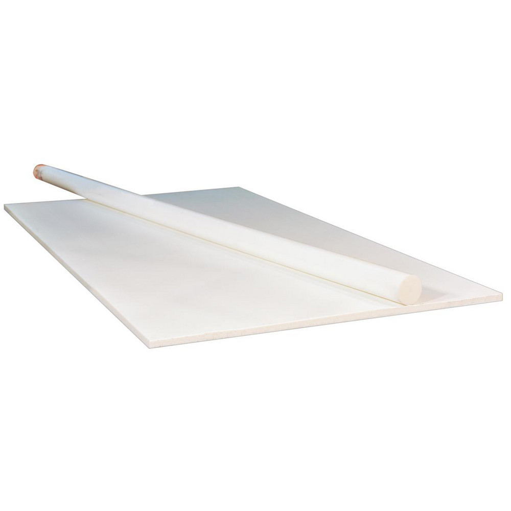 Made in USA - Plastic Rod: ETFE, 3/8" Dia, 12" Long, Natural | MSC Direct