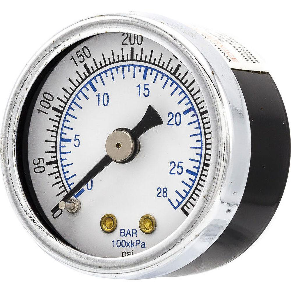 PIC Gauges - Pressure Gauge: 1-1/2" Dial Dia, 0 to 400 psi, 1/8" NPT, Center Back Mount | MSC Direct