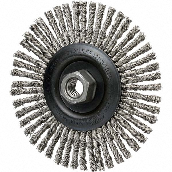 Osborn - Wheel Brush: 6-1/2" Wheel Dia, 3/16" Face Width, 0.0200" Wire ...