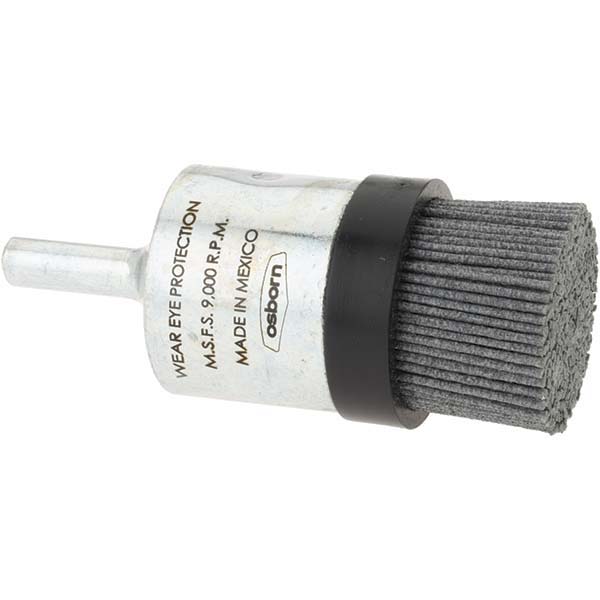 Osborn - End Brushes: 1" Dia, 0.04" Wire Dia, Nylon, Flat Faced Wire ...