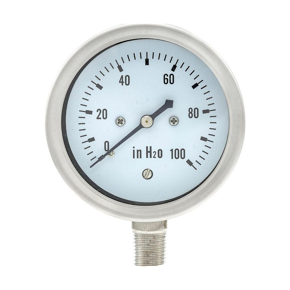 PIC Gauges - Pressure Gauge: 2-1/2" Dial Dia, 0 to 7 psi, 1/4" MNPT ...