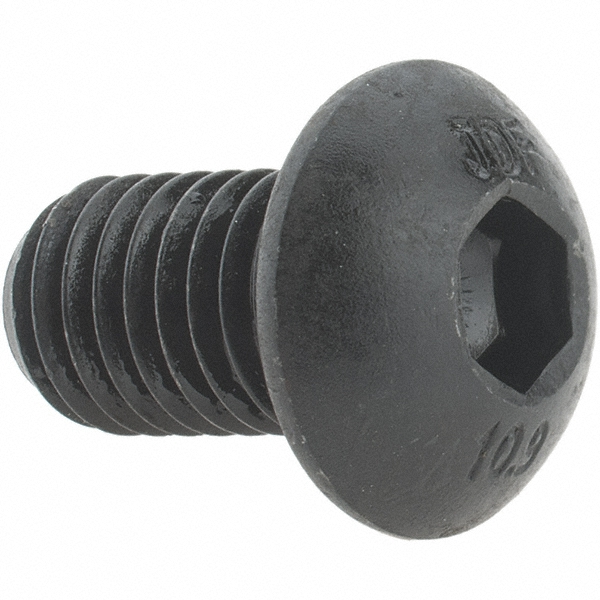 Value Collection - Button Socket Cap Screw: M10x1.5, 16.00 mm Length Under Head, Alloy Steel ...