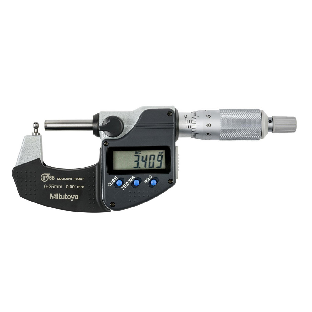 Mitutoyo - Tube Micrometers: 0, 25.00, Electronic, Tube | MSC Direct